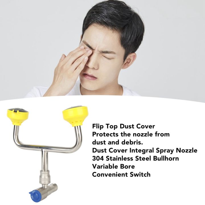 Eyewash Station Mounted Simple Emergency Wash Flush Unit for the ...