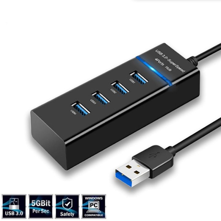 USB 3.0 5Gbps High Speed USB Hub 3 0 4 Ports For PC Computer Docking ...