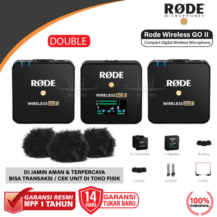 Rode Wireless GO II 2-Person Compact Digital Wireless Microphone Mic ...