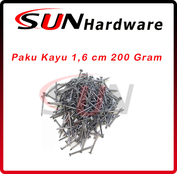 Paku Kayu 1 Inch 1.6 Cm 200 Gram Pack Bungkus Triplek Reng Bambu ...
