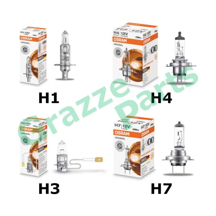 Original Osram H1 / H3 / H4 / H7 12V 60/55W Halogen Light Car Bulb ...