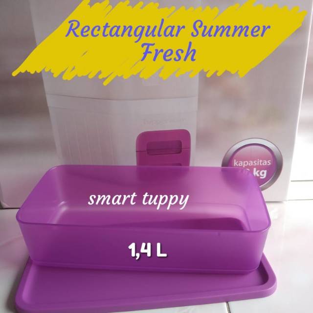 Rectangular Summer Fresh Ungu 1.4L Tupperware | Lazada Indonesia