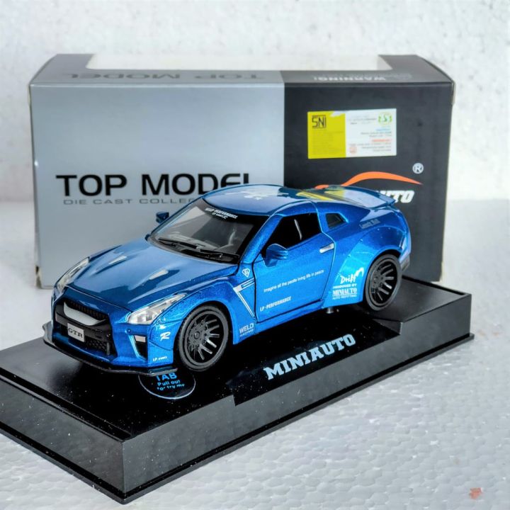 Mobil Mainan Miniatur Die Cast Mobil Miniauto Nissan GTR R35 Skala 1:32 ...