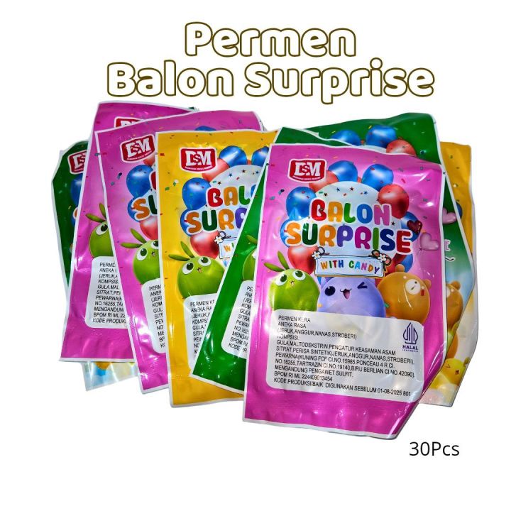 30 Pcs Permen balon surprise | Lazada Indonesia