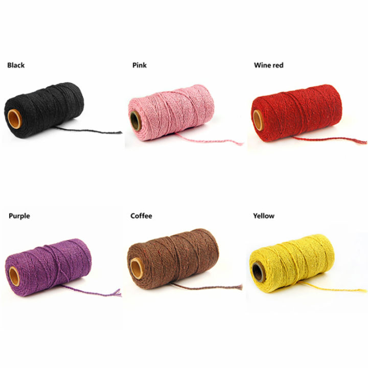 N57H 1 Roll Thread String Crafts Braided Macrame Cord Cotton Rope ...