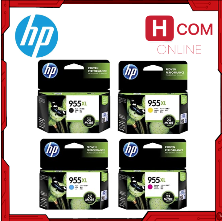 HP 955XL HIGH YIELD BLACK / CYAN / MAGENTA / YELLOW INK CARTRIDGE ...