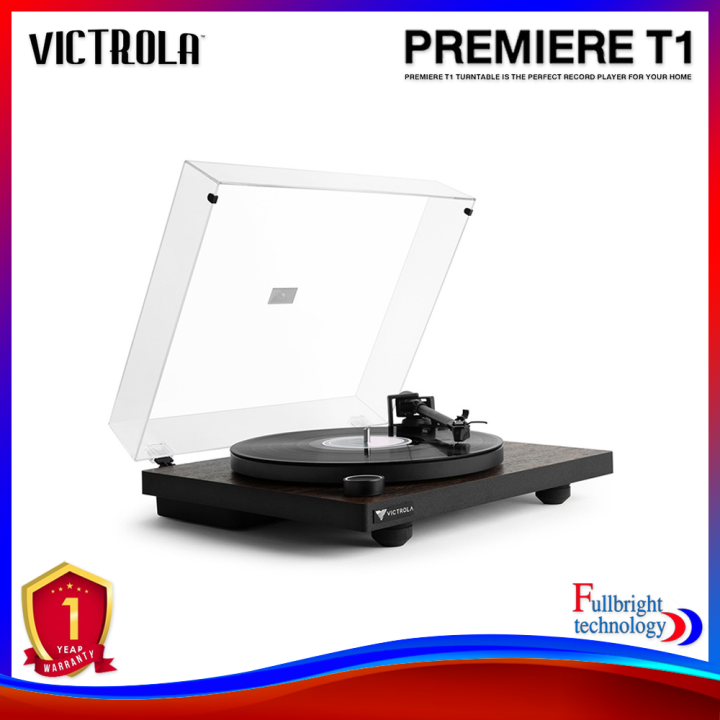 Victrola Premiere T1 เครื่องเล่นแผ่นเสียง Bluetooth สายพานแบบ Manual ...
