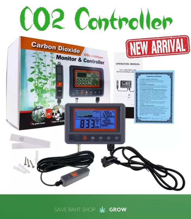 [ส่งฟรี] 2024 รุ่นใหม่! *2 แบบ* ตัวควบคุม CO2 Controller co2 monitor ...
