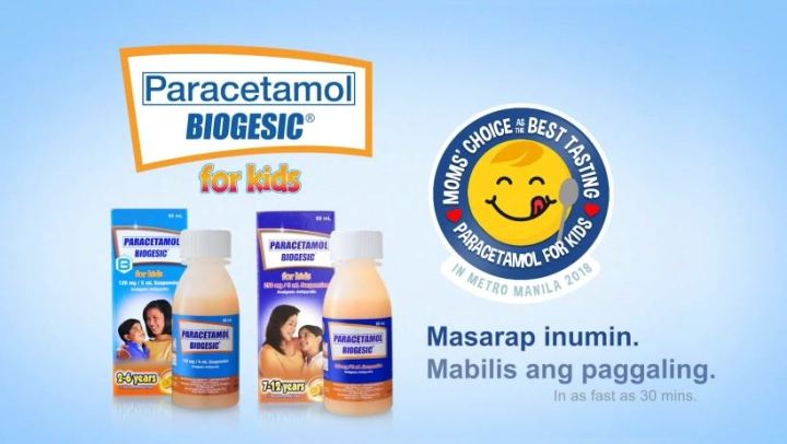 Biogesic For Kids 2 - 6 years old Orange Flavor 120 mg / 5 ml 60 ml ...