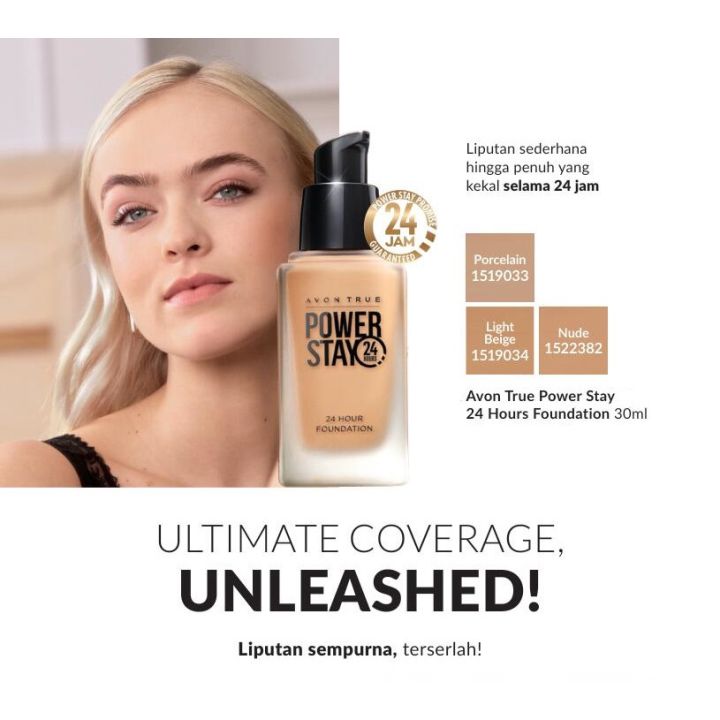 Avon True Powerstay 24 Hours Foundation 30ml - Light Beige/Porcelain ...