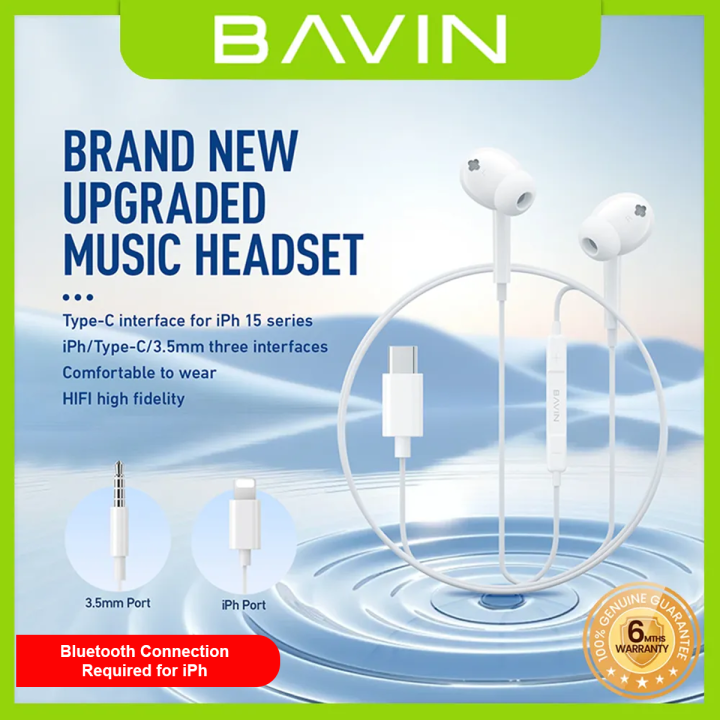 BAVIN HX869 Hi Res Audio Music Wired Earphone Stereo Sounds Widely ...