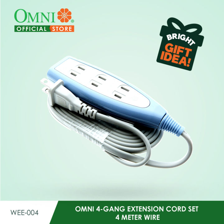 OMNI 4-Gang Extension Cord Set 4 Meter Wire - WEE-004-PK | Lazada PH
