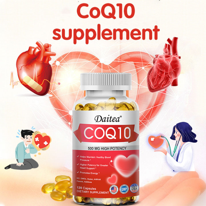 DAITEA CoQ10 500 mg Softgels - Antioxidant supplement that supports ...