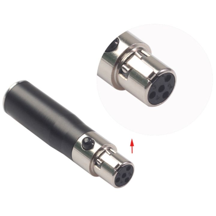 XLR Mini 3 Pin Male to 4 Pin Female Audio Adapter Plug Connector Hi-Fi ...