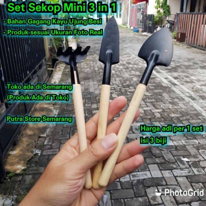 Set sekop mini 3 in 1 skop taman berkebun portable Cangkul sekop ...
