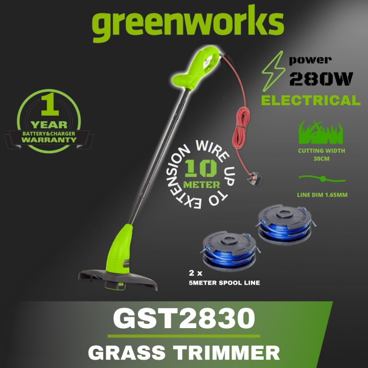 [⚡Flash Sale] Greenworks GST2830 Grass String Trimmer (1 Years Warranty ...
