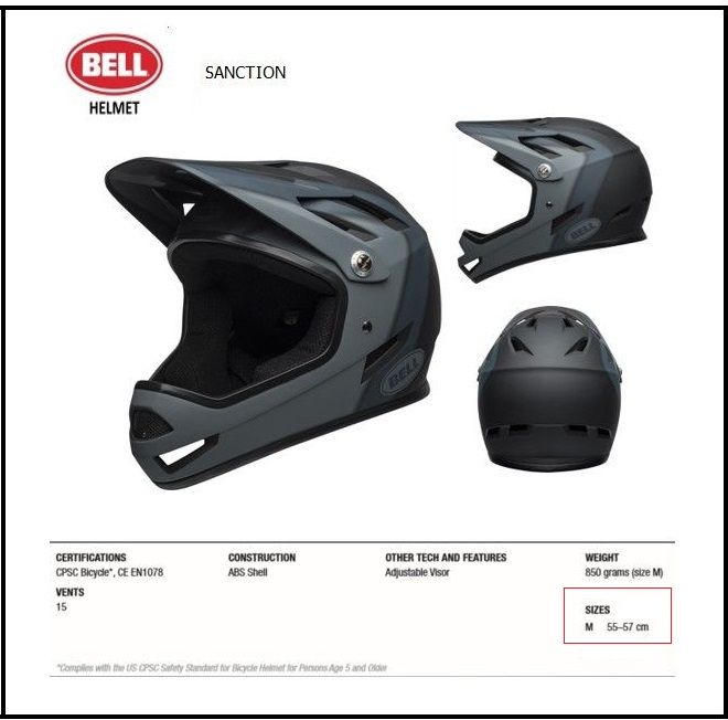 Bell รุ่น Sanction หมวกจักรยาน แบบ Full-Face สินค้าของแท้ | Lazada.co.th