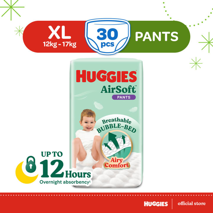 Huggies AirSoft Pants XL- 30 pcs | Lazada PH