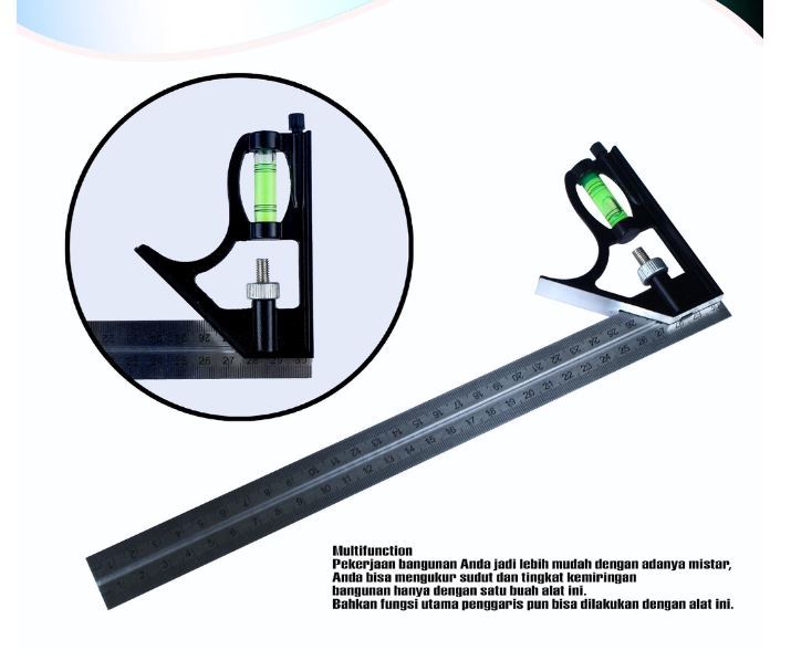 PROMO Penggaris Siku L Waterpass Kombinasi Sudut Presisi Air Geser ...