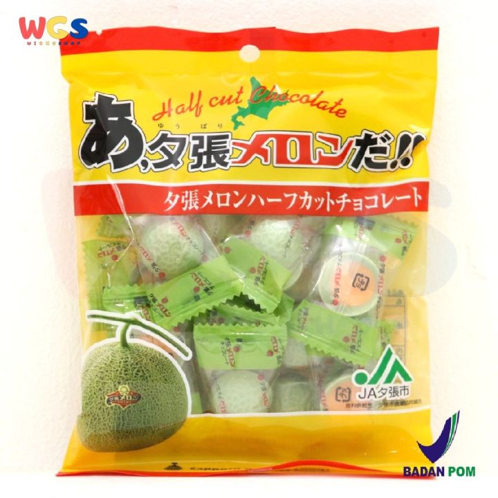 Permen Sapporo Hokkaido Yubari Melon Half Cut Chocolate 16 pcs x 5 gr ...