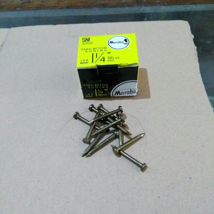 1 DUS isi 100 buah Paku Beton ukuran 3 cm / 1 1/4 inch | Lazada Indonesia