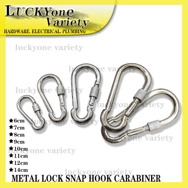 HEAVY DUTY METAL LOCK SNAP HOOK CARABINER (SOLD PER PIECE) | Lazada PH