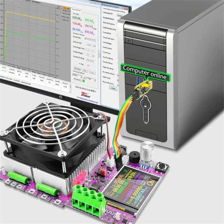 150W Tuya WiFi Smart Power Electronic Load Tester 48V Battery Capacity ...