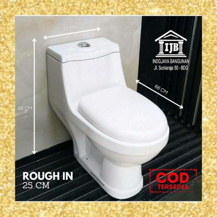 Closet Kloset Duduk Monoblok One Piece Putih Ro In 25 Cm | Lazada Indonesia