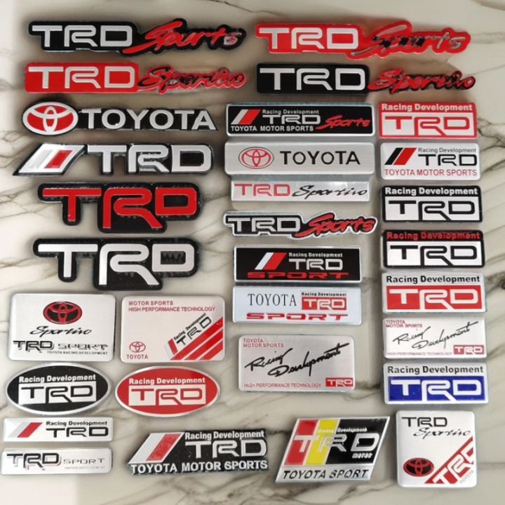 TRD LOGO Car Sticker Aluminum Motorsport Badge Emblem Decal For Toyota ...