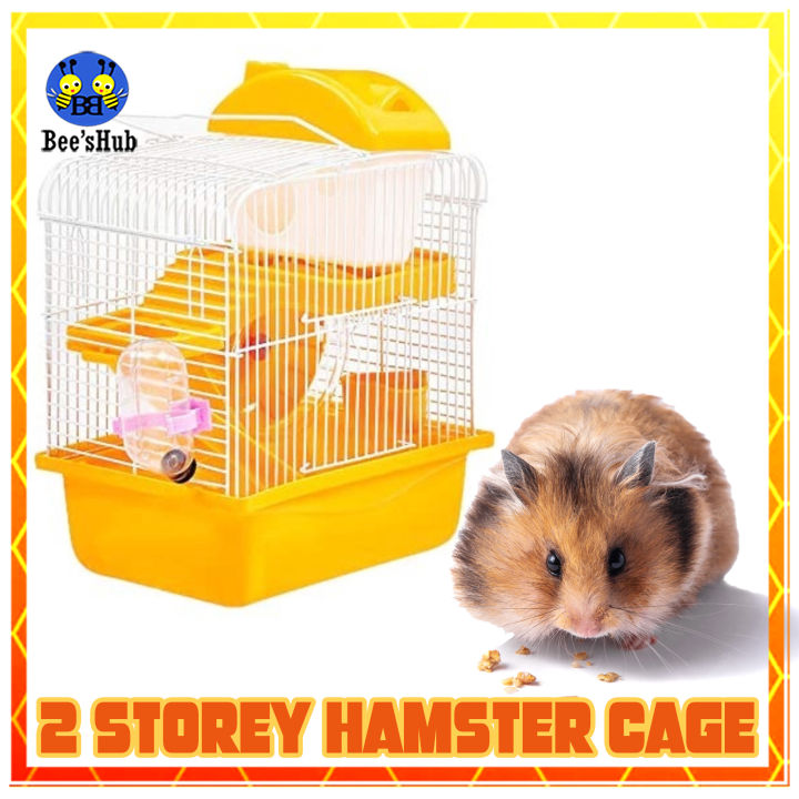 2 Storey Hamster Cage Pet Cage Hamster Cottage Double Layer House M18 ...