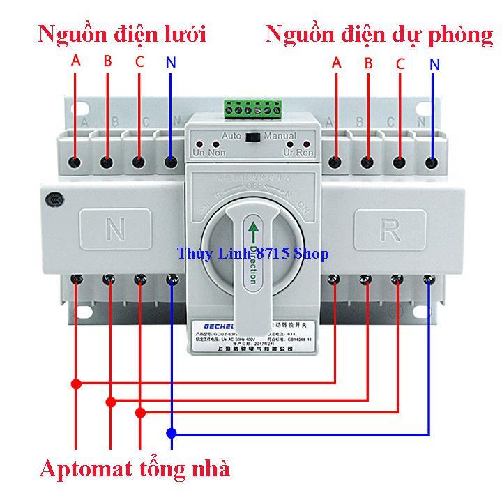 Bộ đổi nguồn điện tự động 3 pha 4 dây ATS 3P 63A giá tốt và chất lượng ...