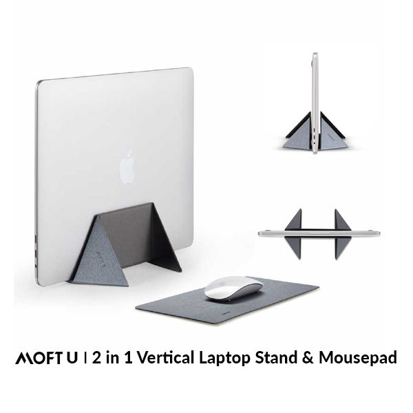 MOFT U 2 in 1 Vertical Laptop Stand and Mousepad | Lazada Indonesia