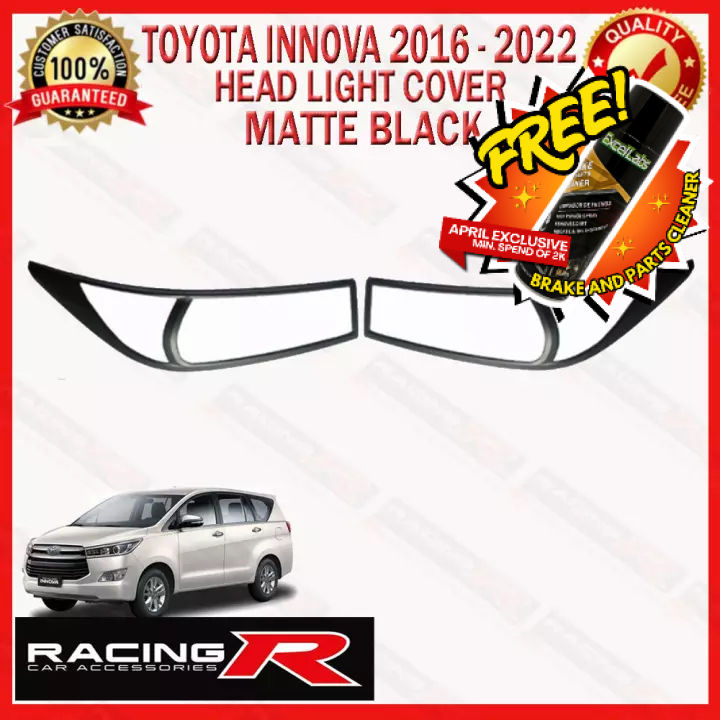 Toyota Innova 2016 to 2025 Head light Garnish Cover Matte Black 2017 ...