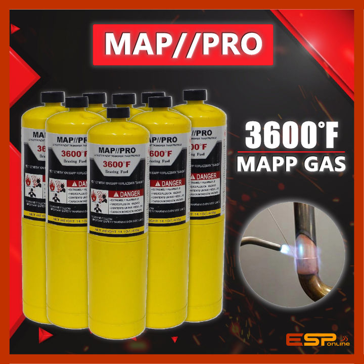 Mapp Gas Cylinder 3600F MAP//PRO Brazing / Welding / Soldering | Lazada