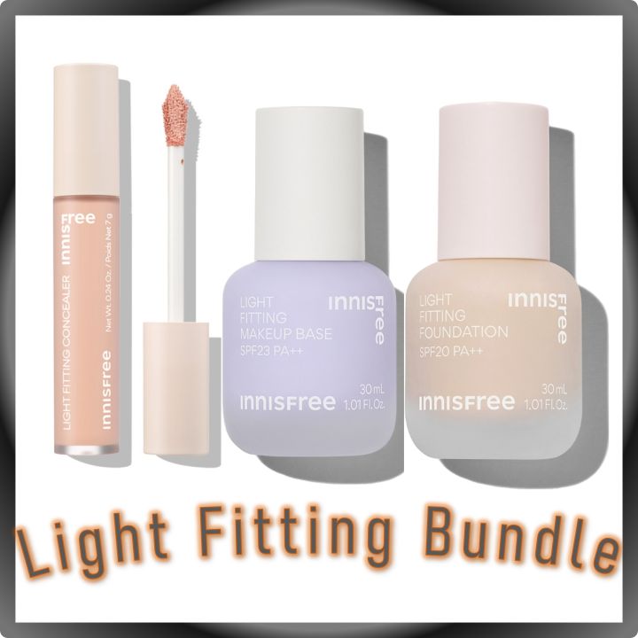 innisfree Light Fitting Bundle (Fitting Concealer, Fitting Makeup Base ...