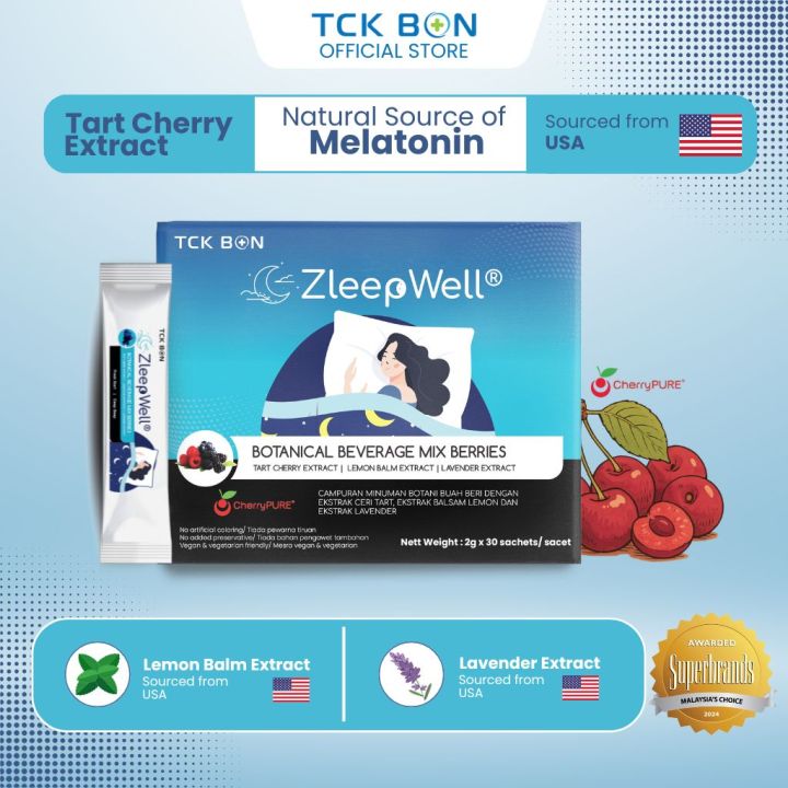 TCK BON Zleep Well (30 Sachets x 1 Box) | Improve sleep quality, calms ...