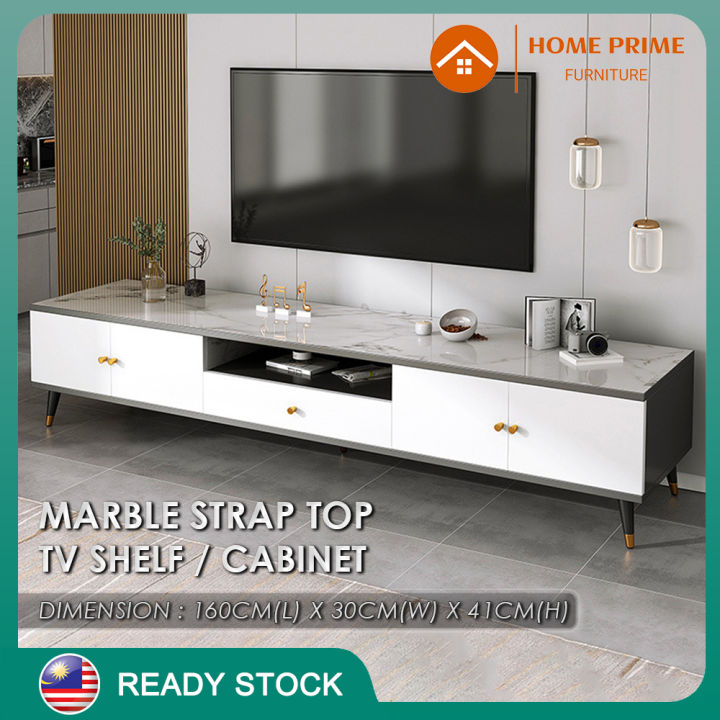 HOME PRIME DSG0042 TV Cabinet Marble Strap Top Scandinavian ...