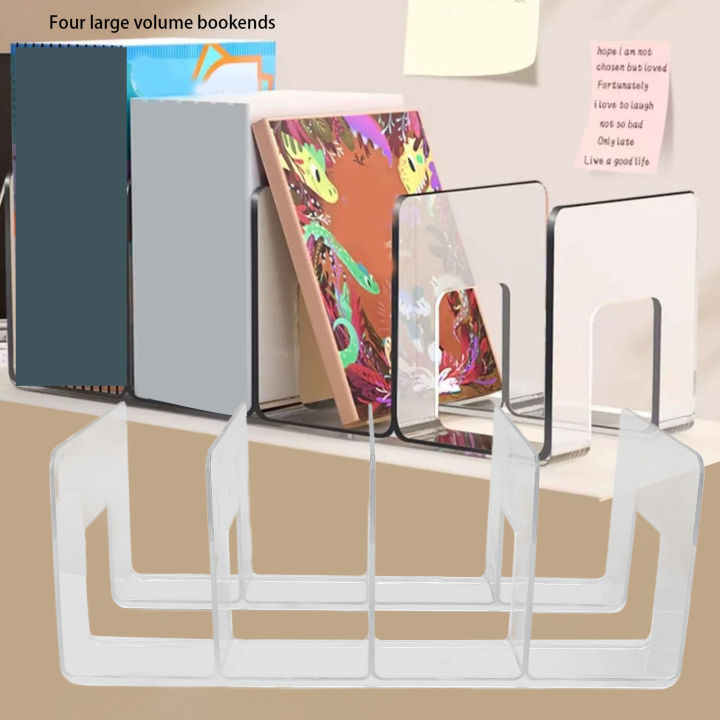 Clear Acrylic Desk File Sorter Organizer Vertical Office Supplies Rack ...