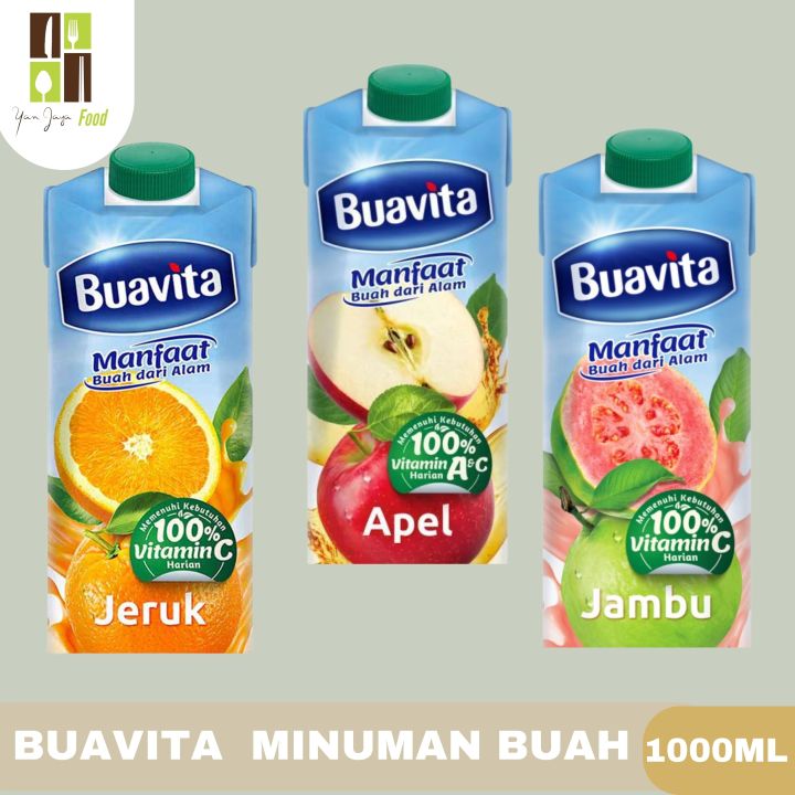 Buavita Juice Minuman Sari Buah Asli Rasa Jeruk / Jambu / Apel 1 Liter ...