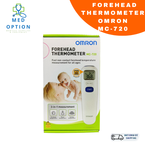 Infrared Forehead Thermometer Thermal Scanner, OMRON MC-720 | Omron ...