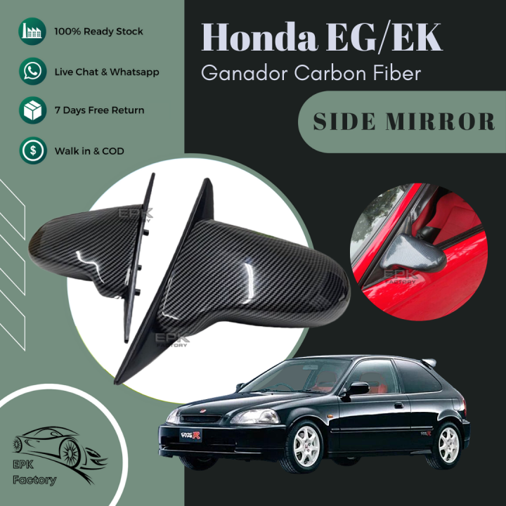 Honda EK EG Side Mirror Ganador Spoon Side Mirror Carbon Fiber | Lazada