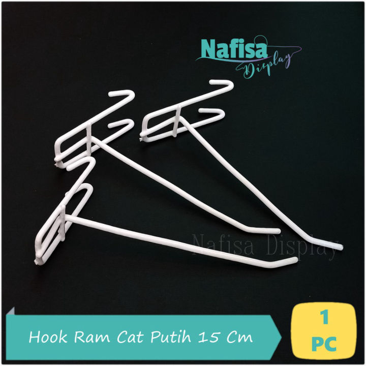 Single Hook Gantungan Ram 15 Cm Cat Putih Display Cantolan Aksesoris ...