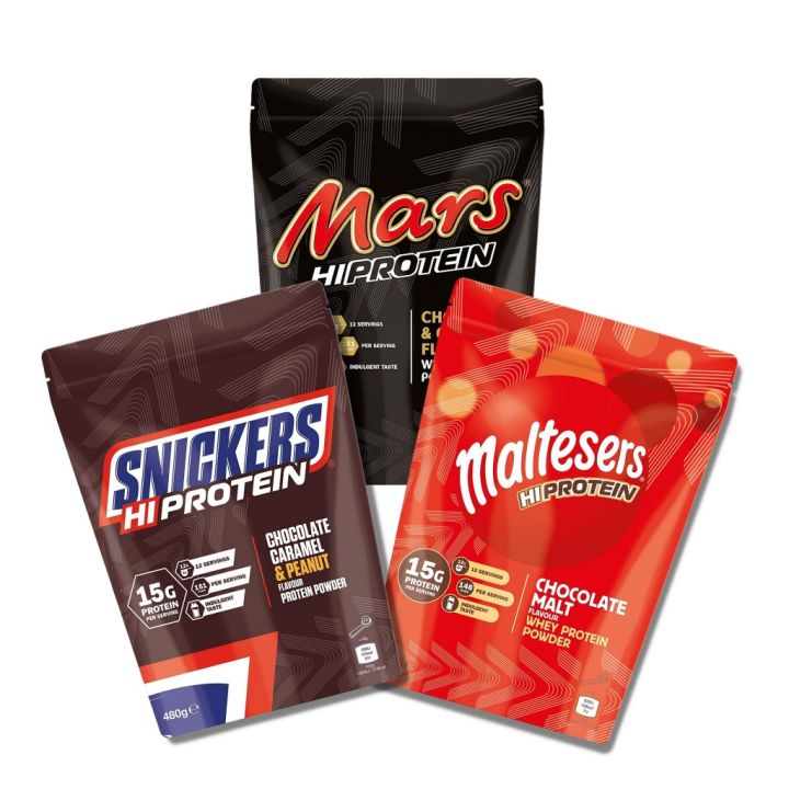 Snickers Maltesers Mars Chocolate Whey Protein Shake Powder 480g ...