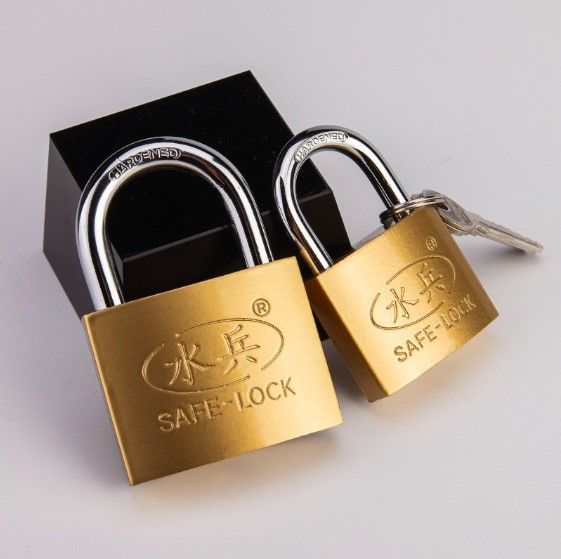 Thick Iron Padlock with 3 Iron keys Imitation Copper Lock Keys ...