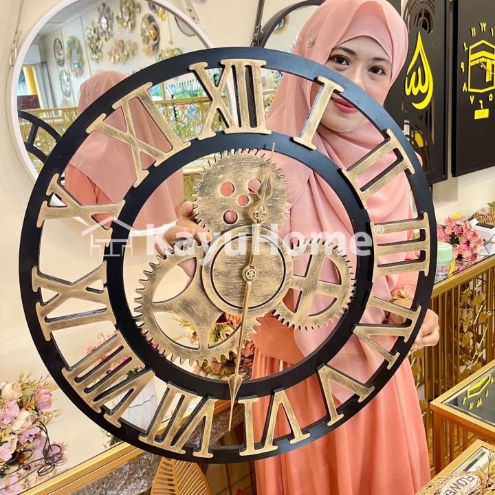 Roman Clock Jam Dinding Besar 60cm | Lazada