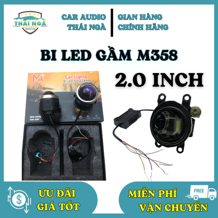 Đèn Bi LED Gầm M358 - Đèn Sương Mù kích thước 2.0inch 1 màu, 3 màu, laser trợ pha [Giá 1 chiếc ...