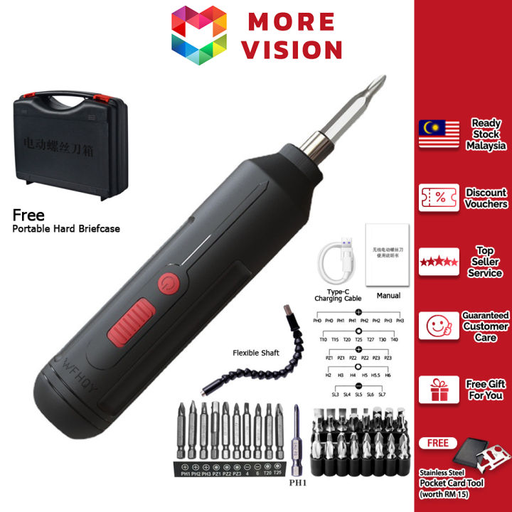 Electric Magnetic Screwdriver Portable Cordless Power Hand Tools Bit ...