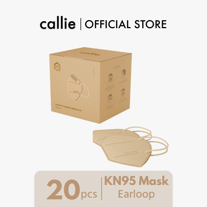 Callie KN95 Earloop Flat Fold Type Respirator Mask - Antibacterial ...