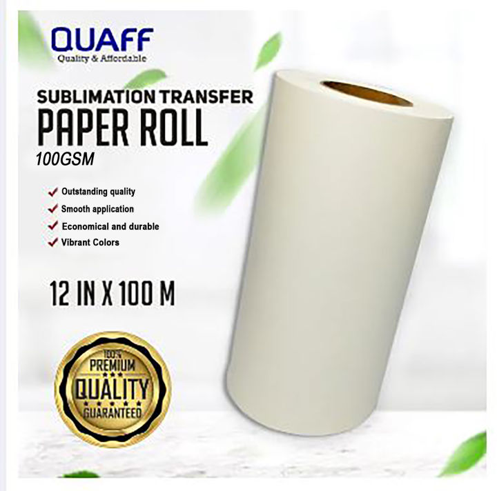 (12 inches * 100mtrs) QUAFF Sublimation Paper Roll 100gsm / Transfer ...
