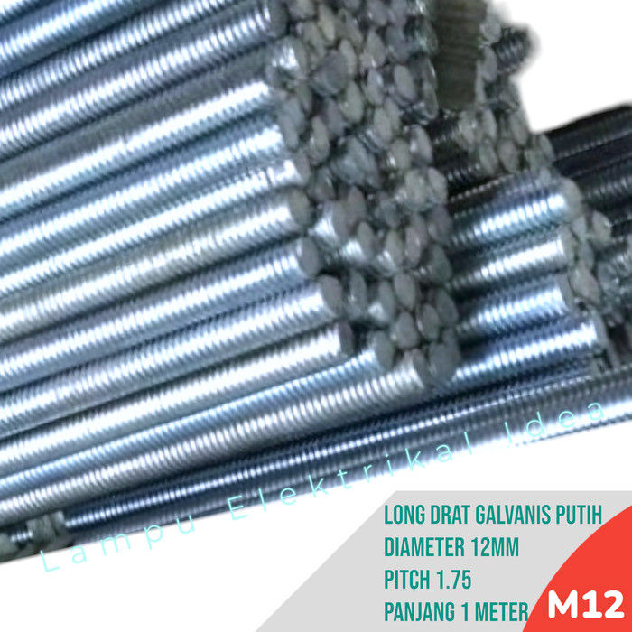 AS ROD ULIR LONGDRAT M12 GALVANIS| LONG DRAT 12MM X 1 MTR | ASDRAT M12 ...